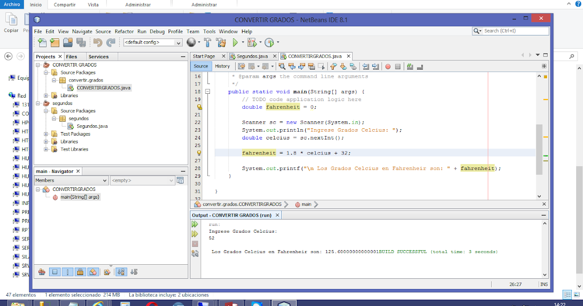PROGRAMACION JAVA CIES: CONVERTIDOR GRADOS CELSIUS A FAHRENHEIT