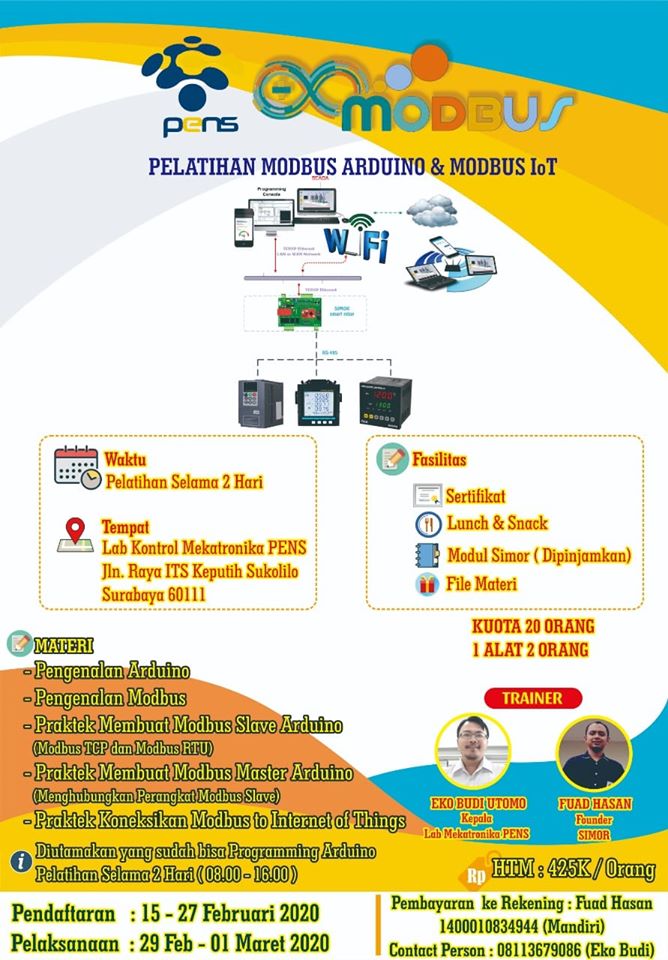 Simor Technology Pelatihan Modbus Arduino Dan Modbus Iot Di Lab