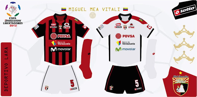 Design Futbol Kits: Deportivo Lara 2013 (Libertadores)