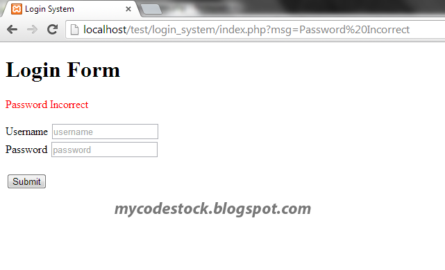 Easy Php User Login System Database User Validation Mycodestock