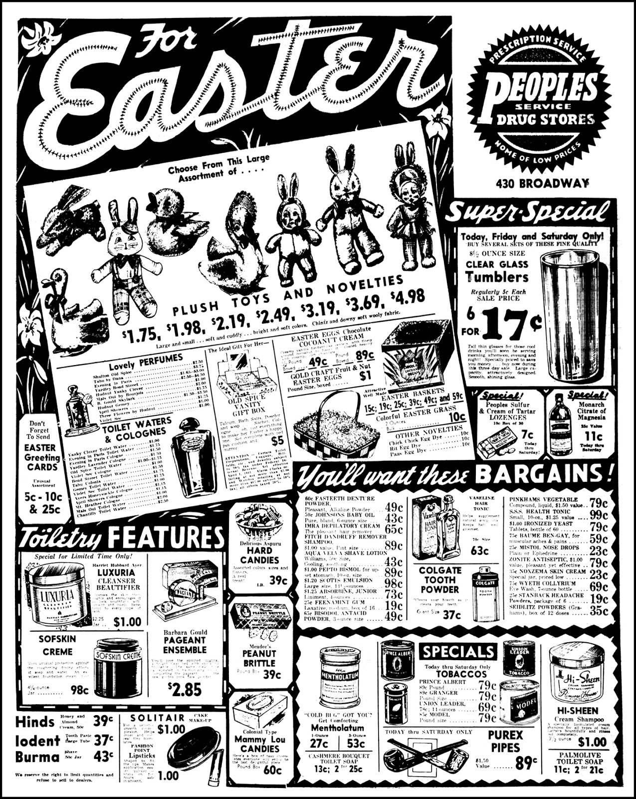 Brady's Bunch of Lorain County Nostalgia: Easter Parade of Vintage Ads