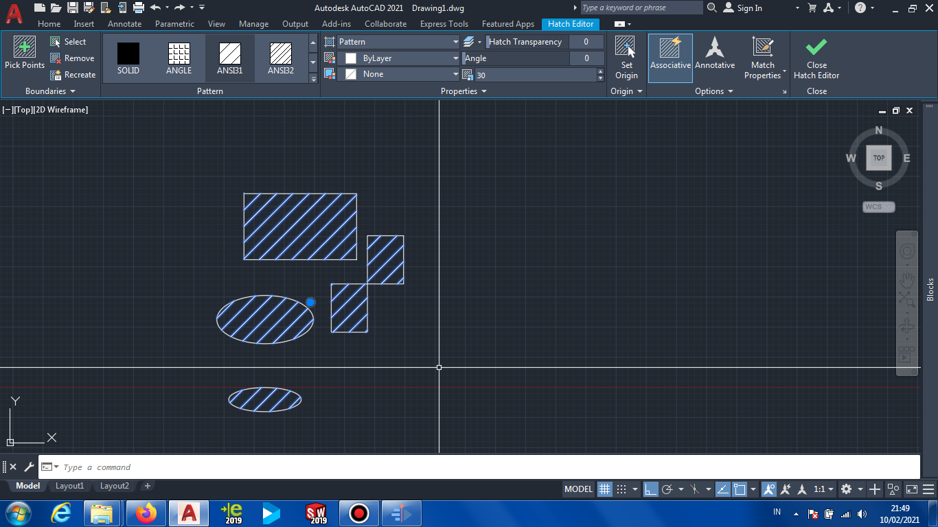 Memisahkan Hatch Yang Dibuat Bersamaan Di AutoCAD