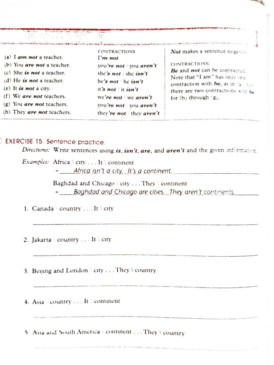 VERB TO BE NEGATIVE FORMS verb-to-be-negative-forms