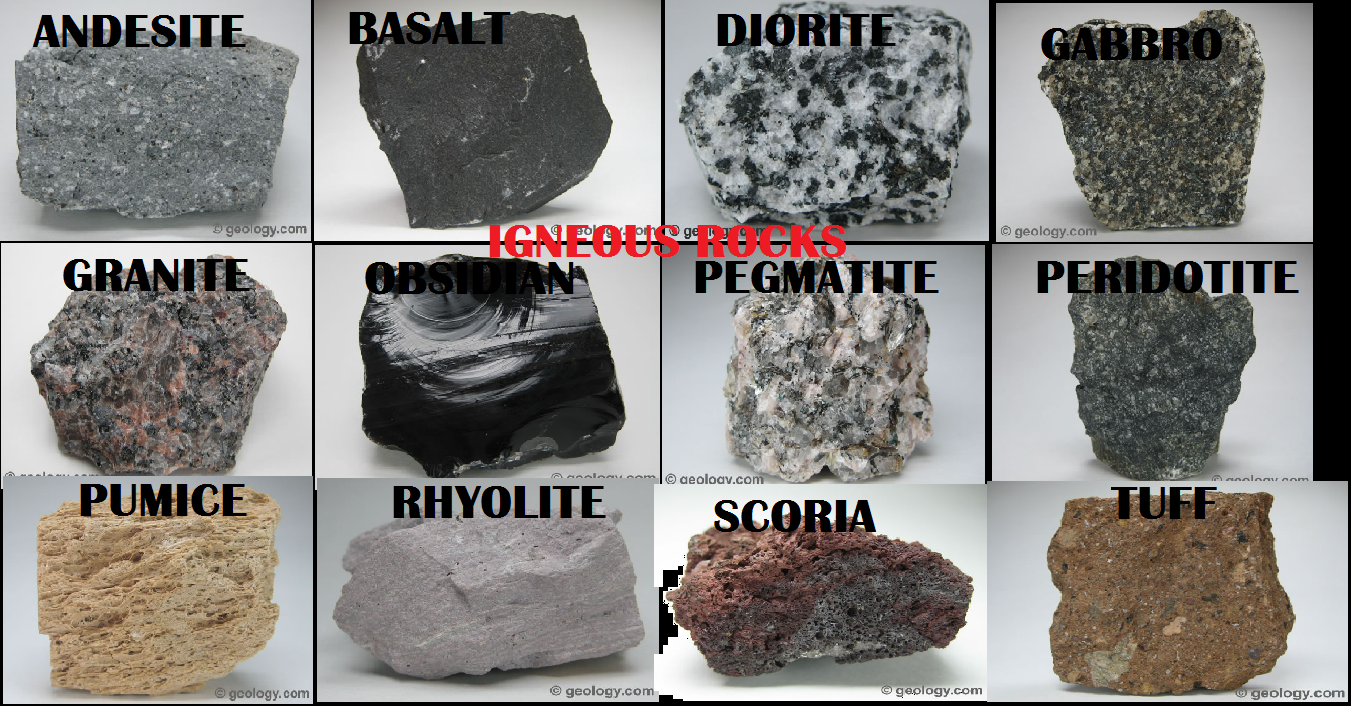 Examples Of Igneous Rocks