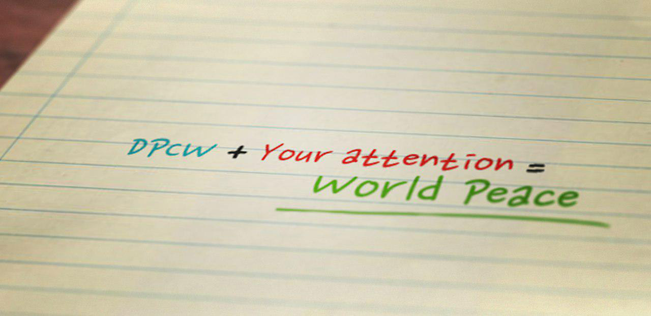 People’s efforts whose need is in peace through DPCW ~ 平和を作っていく人