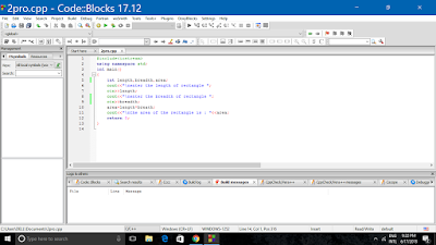 Easy C++ Program to find the area of a rectangle with output for ...