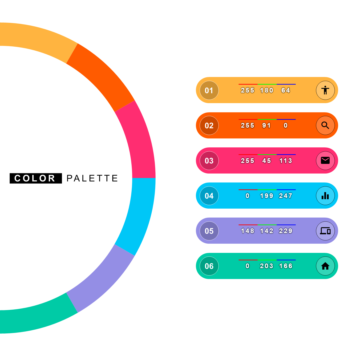 Color Palette 033 - PowerPoint Free
