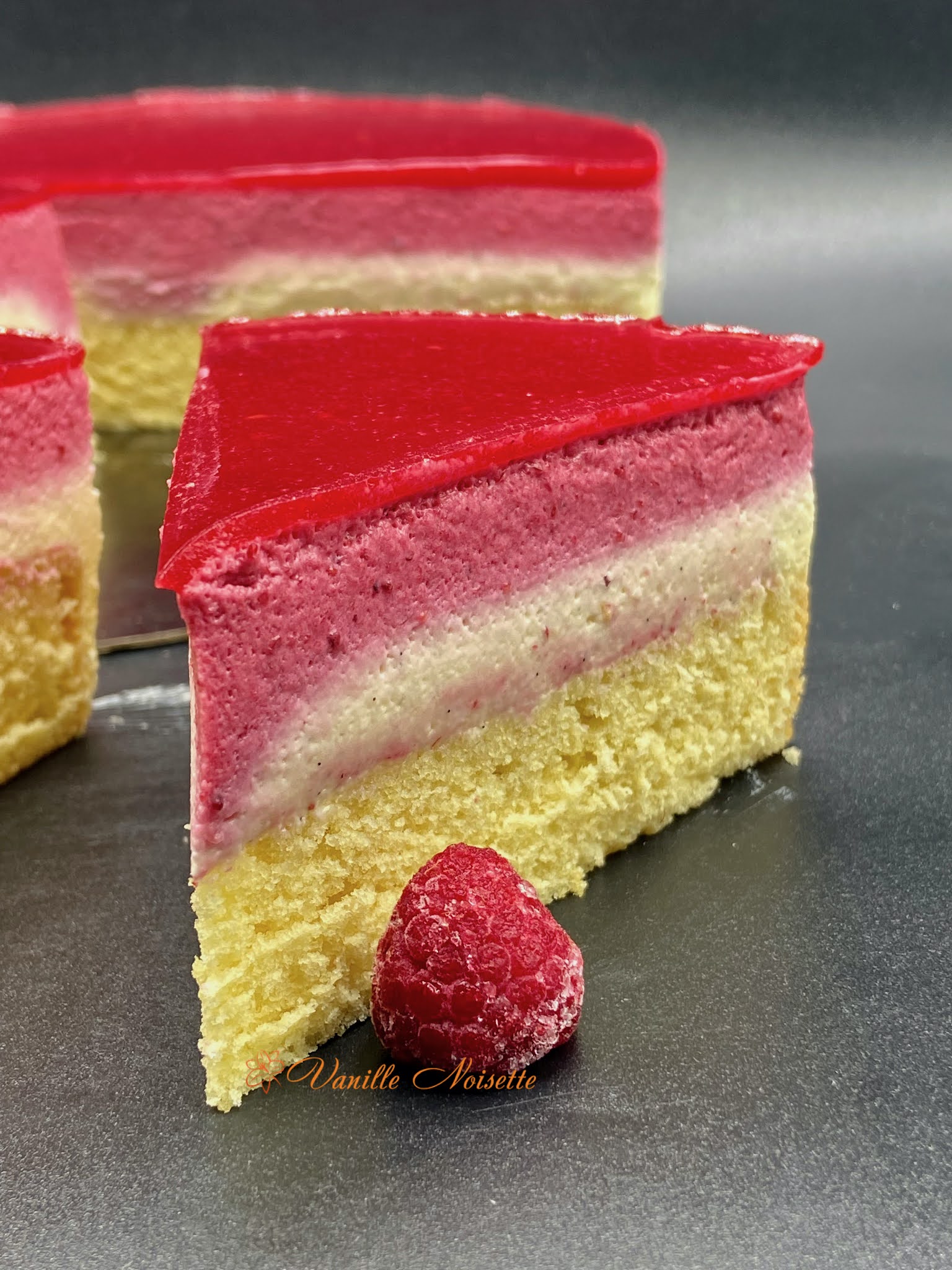 Vanille Noisette : BAVAROIS VANILLE/FRUITS ROUGES