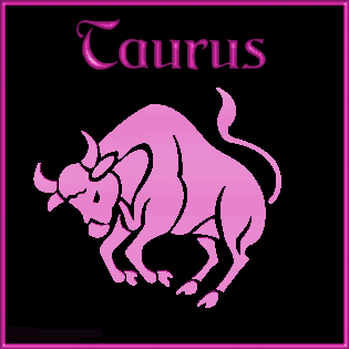 Taurus Zodiac Symbols : Pink and Blue Color