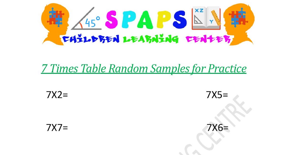 Download 7 Times Table Quiz Printable PDF Worksheets - Practice 7 ...