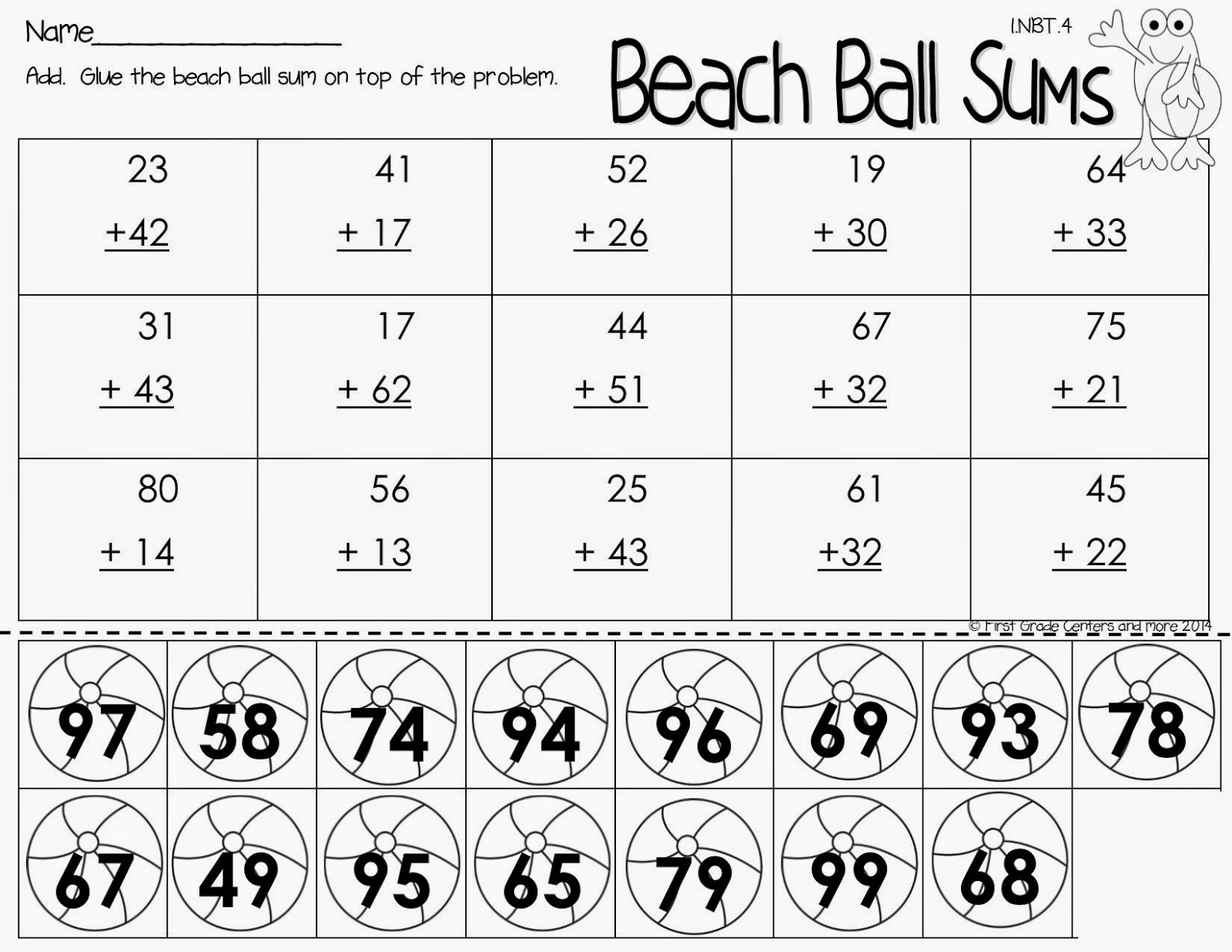 I Teach First: 1st Grade Teaching Resources: Summer Themed Math