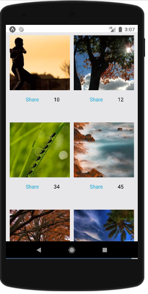 Image gallery UI example