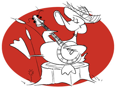 The Art of Andy Fling: Duck Playing the Banjo | Sketchbook