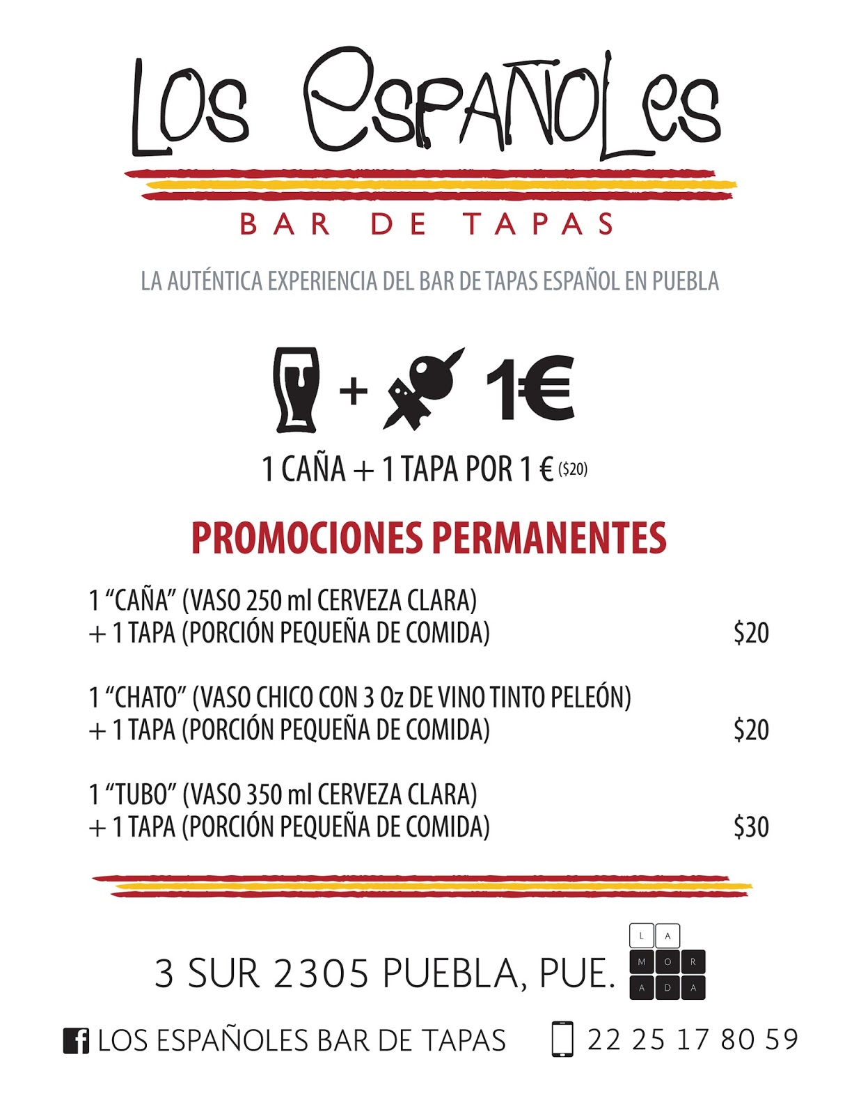 Los Españoles bar de tapas: Promociones de tapas en Puebla