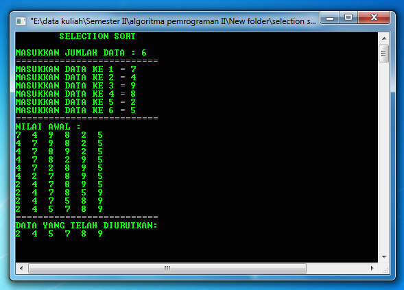 Pengertian dan contoh program Selection sort | SolusiKita Pengertian dan contoh program Selection sort | SolusiKita