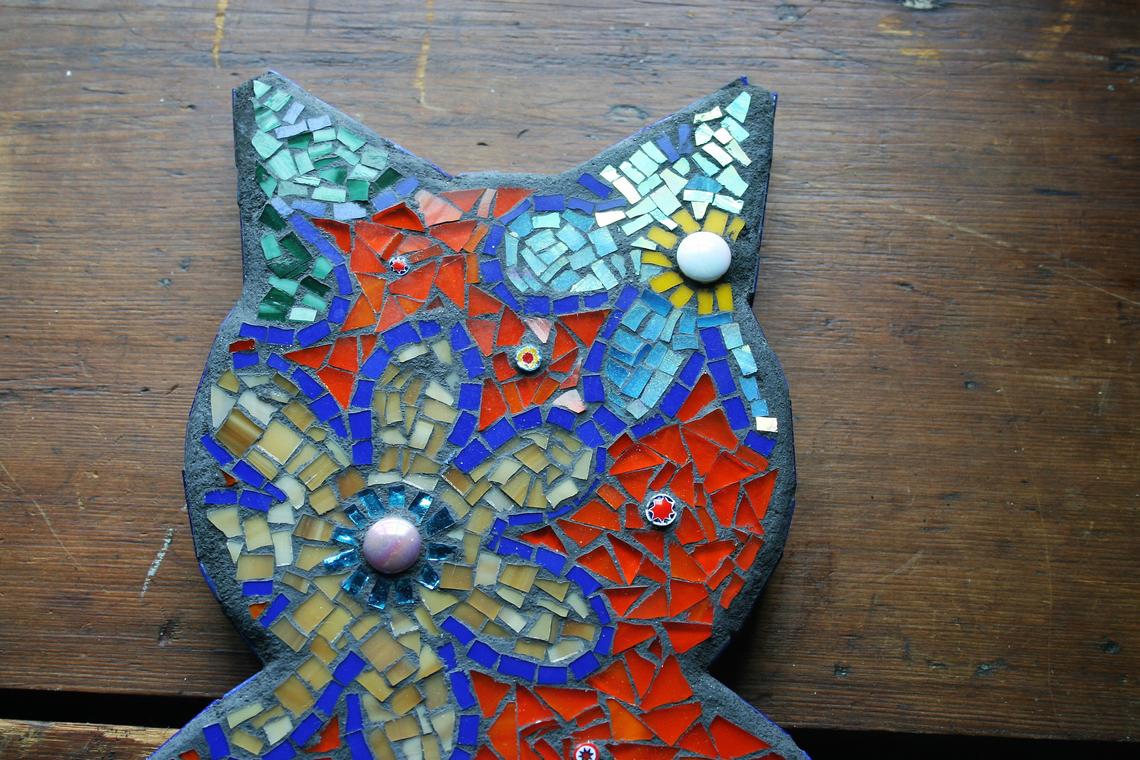 Art By Earth Mother Mosaics: Mosaic Monday - Mosaic Cat Wall Art