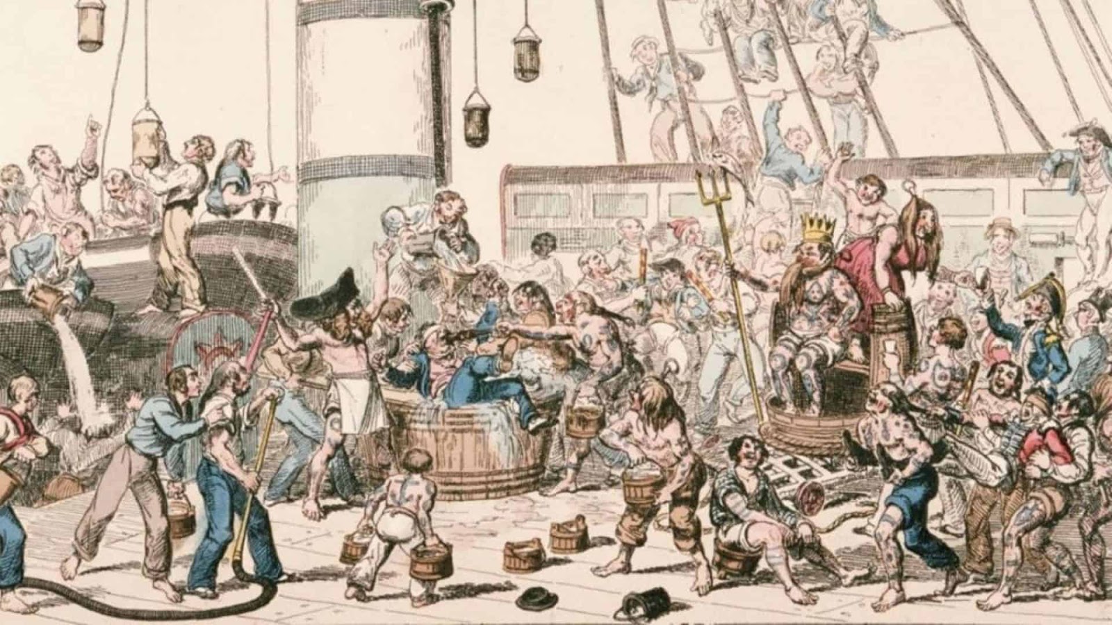 Dan The Navy Man: "Some Shellback Initiation Art"