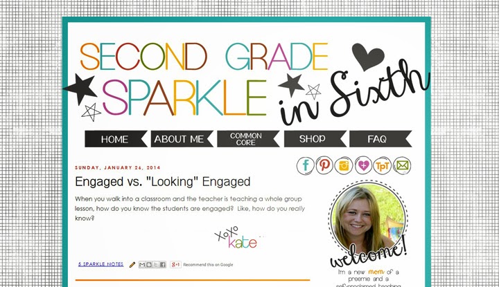 Second Grade Sparkle | blog design | Designs By Kassie