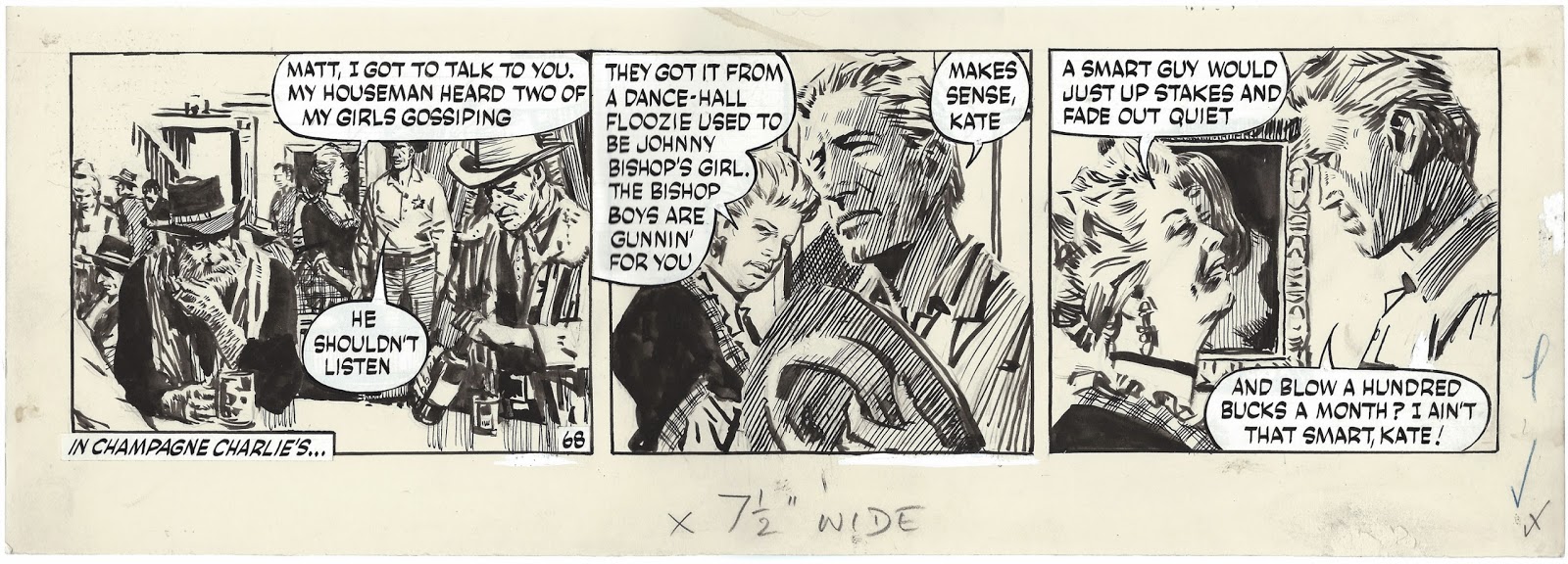 Original Comic Strip, Animation and Illustration Art: Le western Matt ...