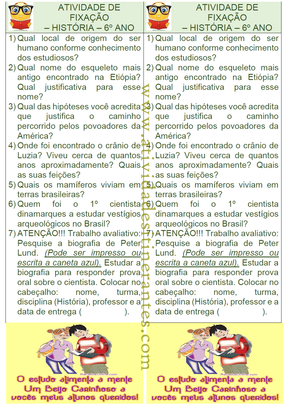 Blog Atividades Itinerantes: Atividade de fixação: Pré-história ... Blog Atividades Itinerantes: Atividade de fixação: Pré-história ...