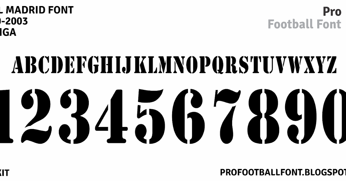 Real Madrid 2000-2003 Font