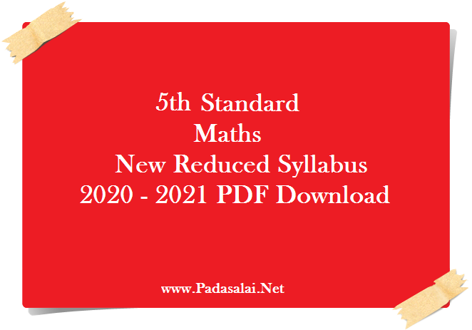 5th Standard Maths New Reduced Syllabus 2020 2021 PDF Download 5th-standard-maths-new-reduced-syllabus-2020-2021-pdf-download