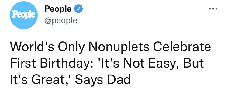 NONUPLETS : FIRST BIRTHDAY | Mafaro