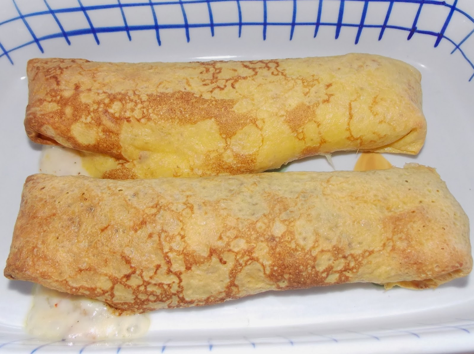 CREPES BRETONNES ROULEES AU JAMBON, FROMAGE ET CHAMPIGNONS