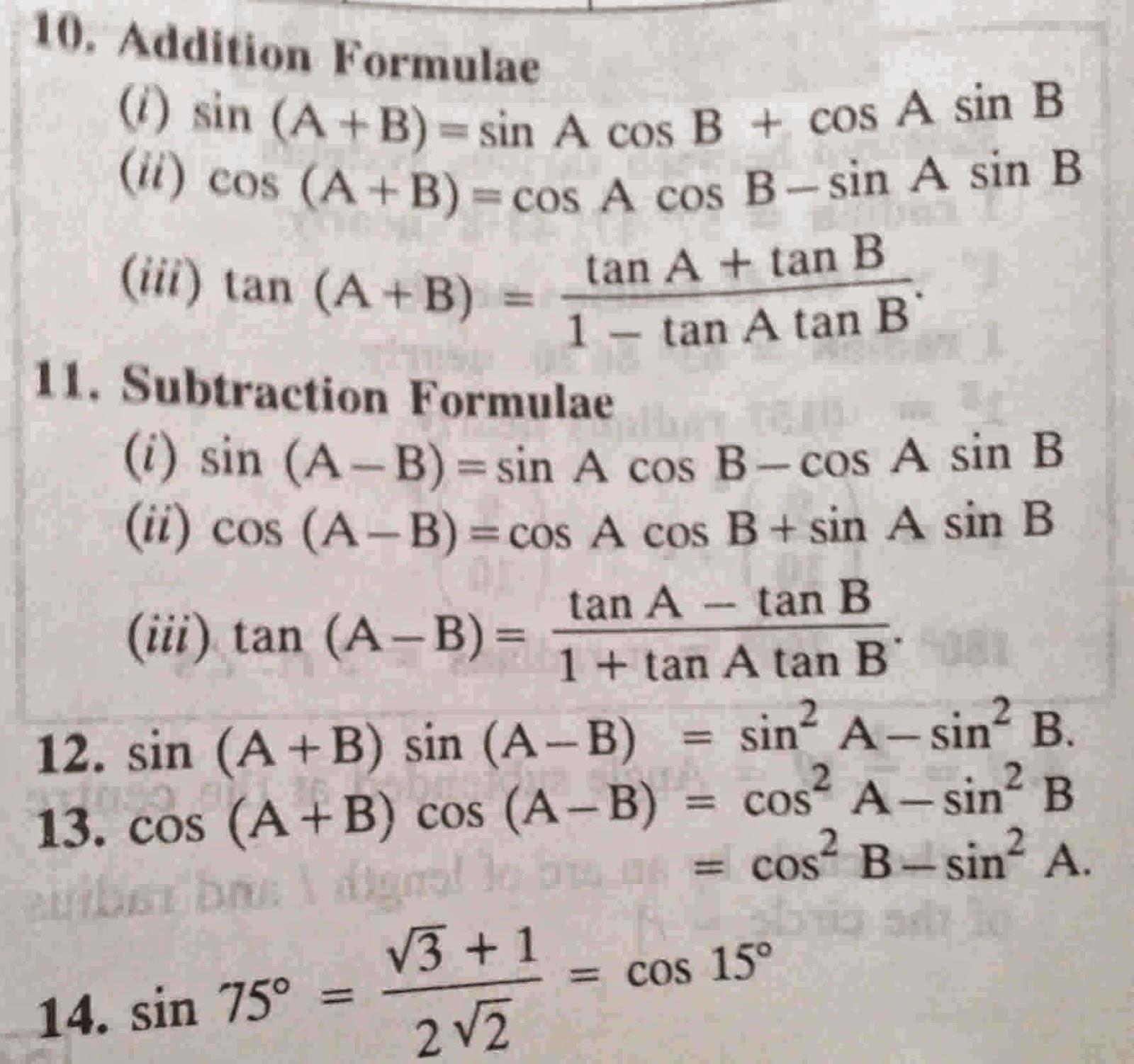 Mathematics Plus: Trigonometry Formulas