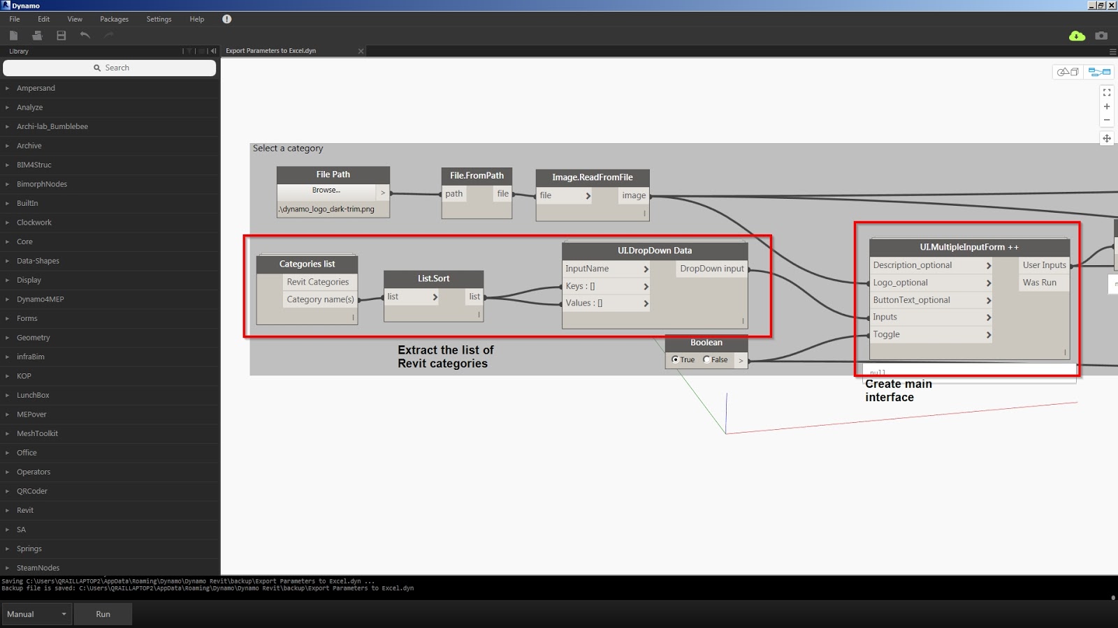 Dynamo, Revit, Excel, UI...what a wonderful day!