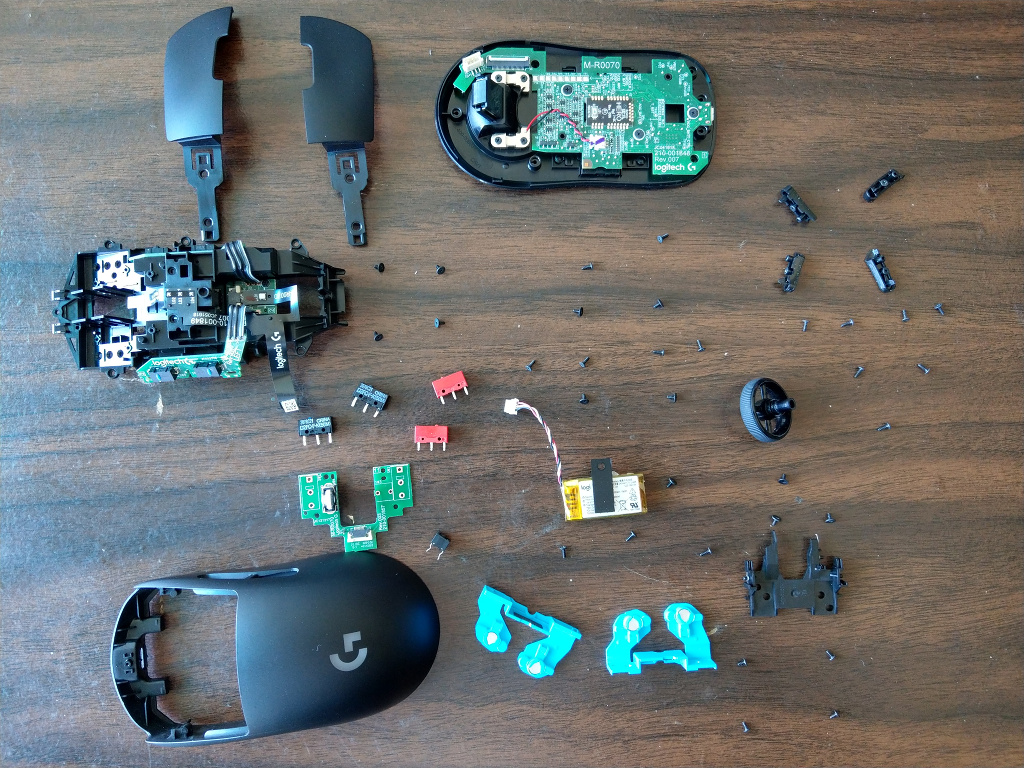 滑鼠 更換按鍵、拆解: 羅技 Logitech G Pro wireless GPW 無線滑鼠 拆解 & 按鍵更換 凱華 Kailh GM 電 ...