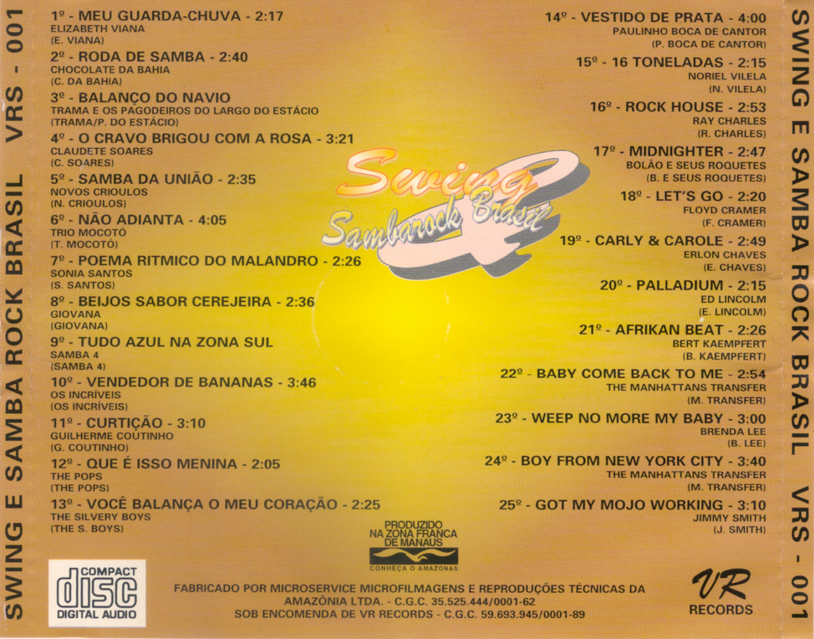 Samba & Pagode Flac: Swing & Samba Rock Brasil (1996) Flac