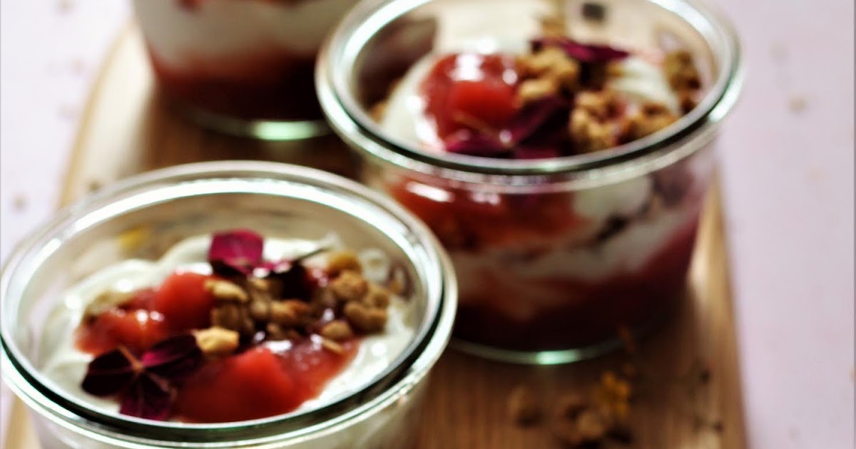 Parfait med æble og blommer