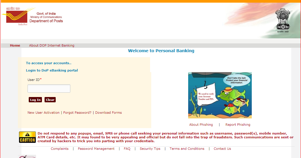 DOP Internet Banking - FAQs ~ India Posts' Retired Officers' Association