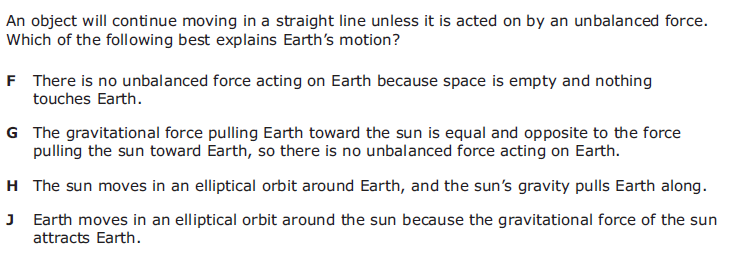 Science Released STAAR Questions: 6.11B