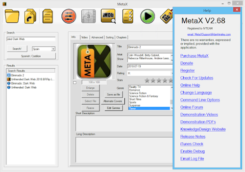 MetaX v2.69, Etiquete sus Películas - IntercambiosVirtuales