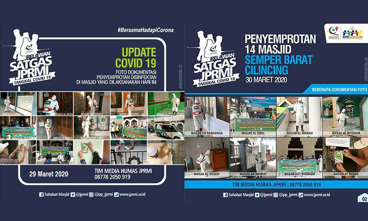 PP DMI Kerjasama JPRMI dan Relawan Lakukan Penyemprotan Disinspektan ...