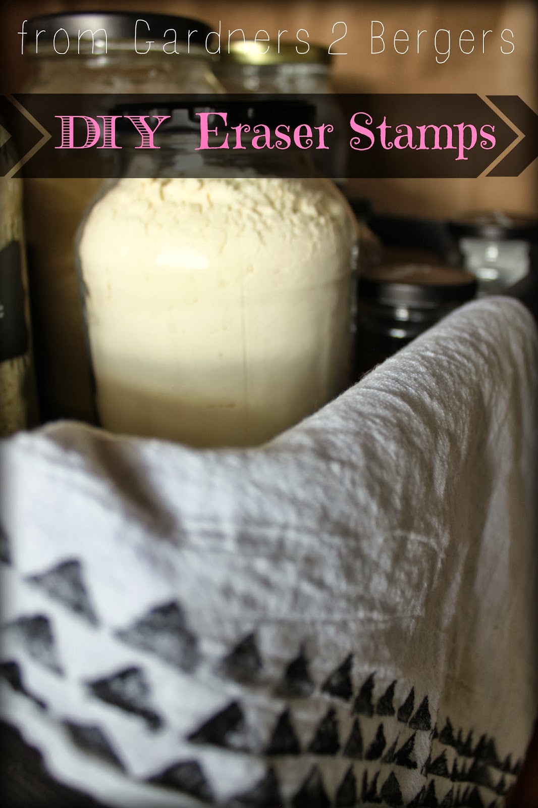 from Gardners 2 Bergers: DIY Number 2 Eraser Stamps