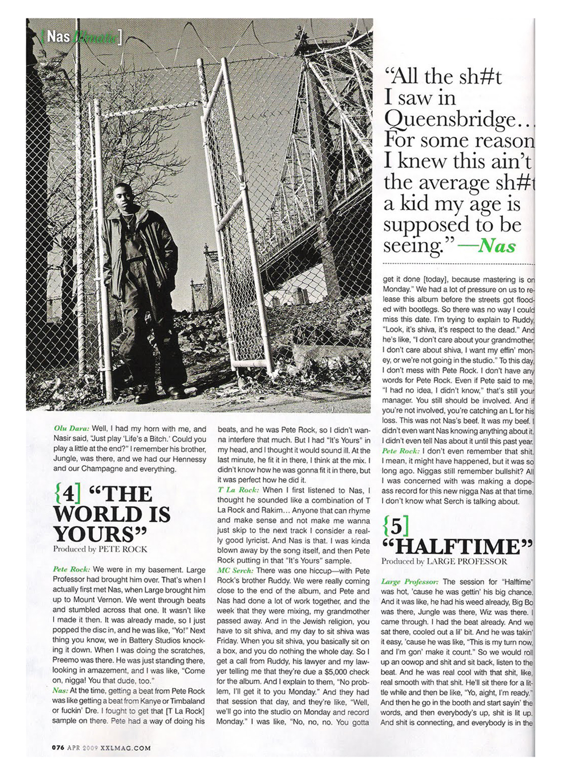 HipHop-TheGoldenEra: Nas in XXL Magazine - April 2009