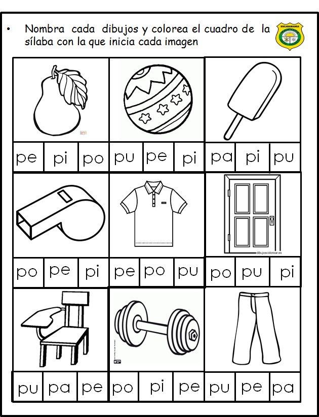 La huella del saber: Silabas de la P