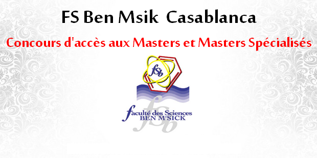 Masters et Masters spécialisés de la FS Ben M'Sik Casablanca 2019-2020