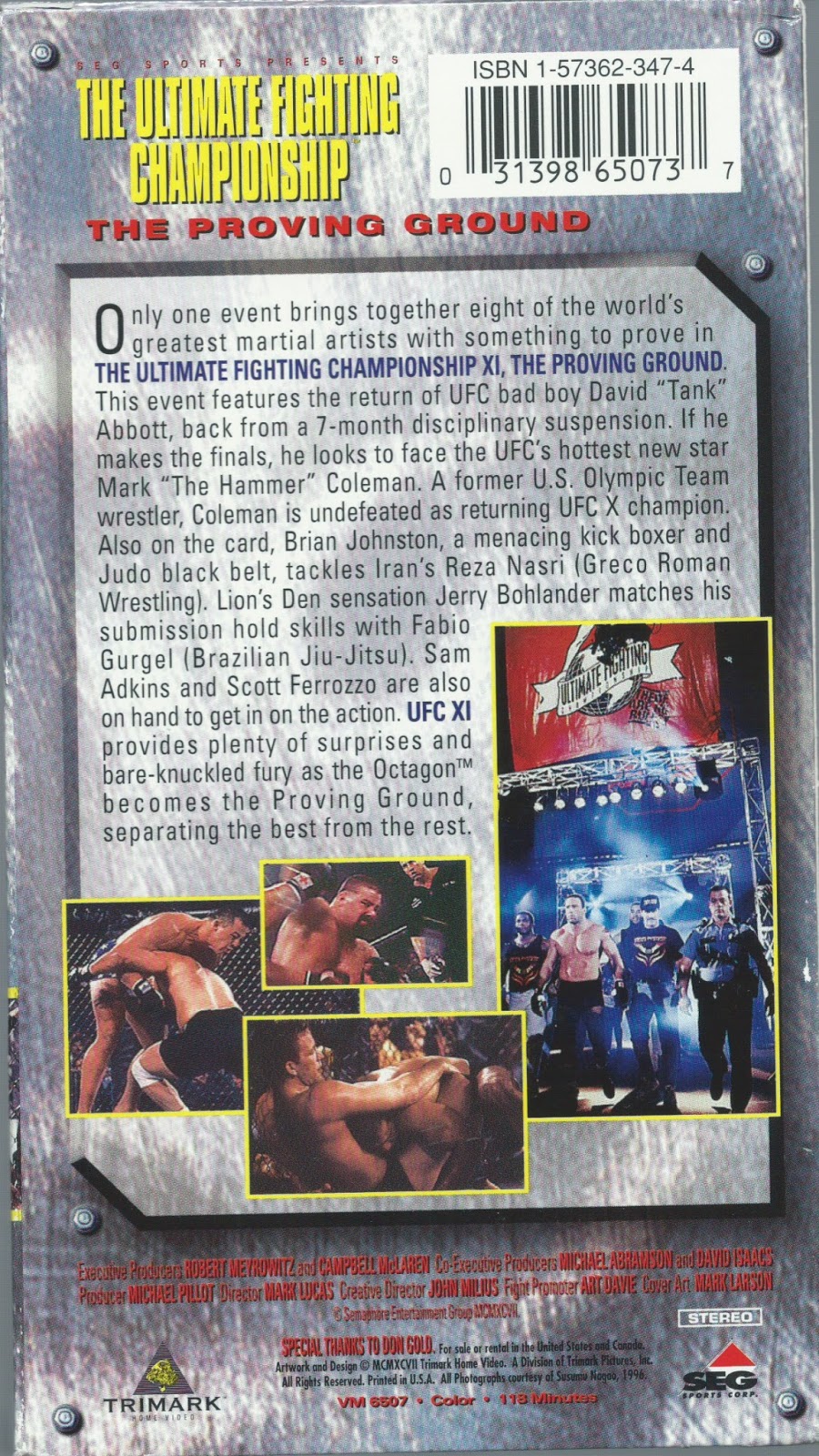 Cardboard Clubhouse: Wacky Wrestling VHS Boxes: UFC Edition