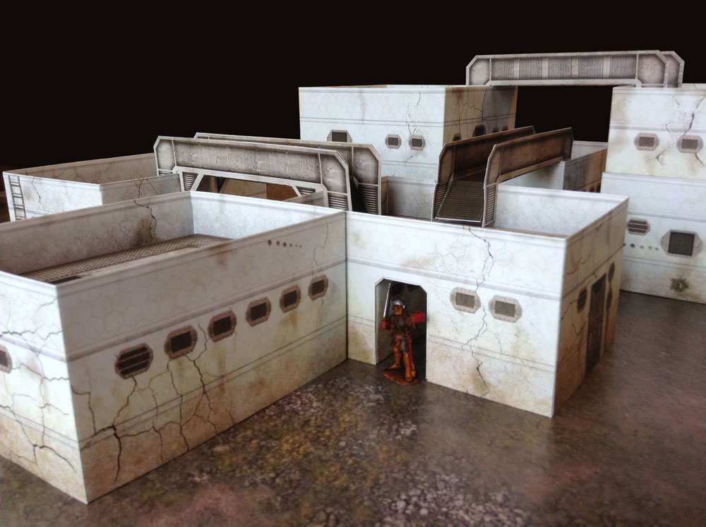 Wargame News and Terrain: Wargame Print: New Paper Model Sci-fi Style ...