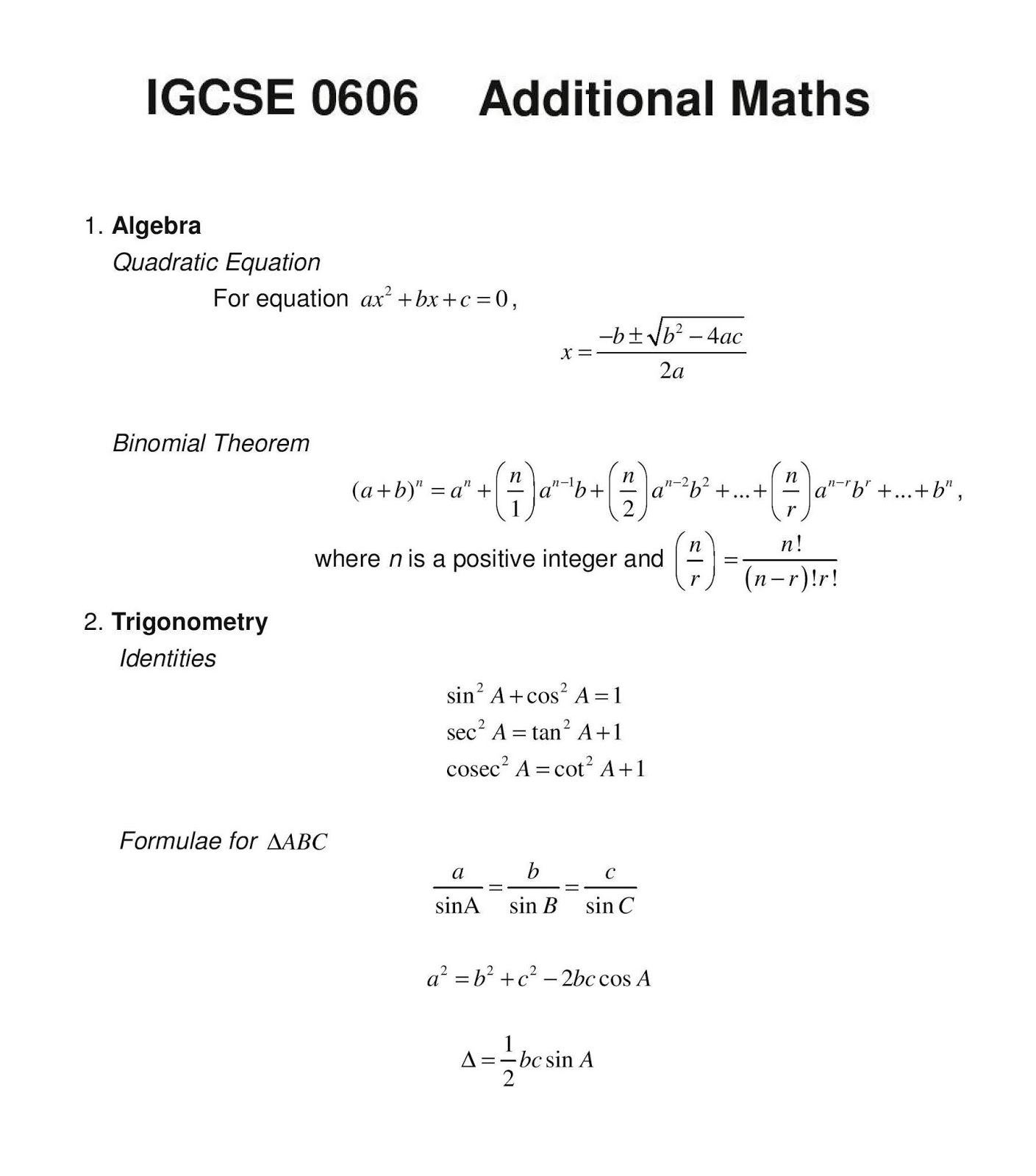 一個獨中生的分享: 数学公式表（考试）下载