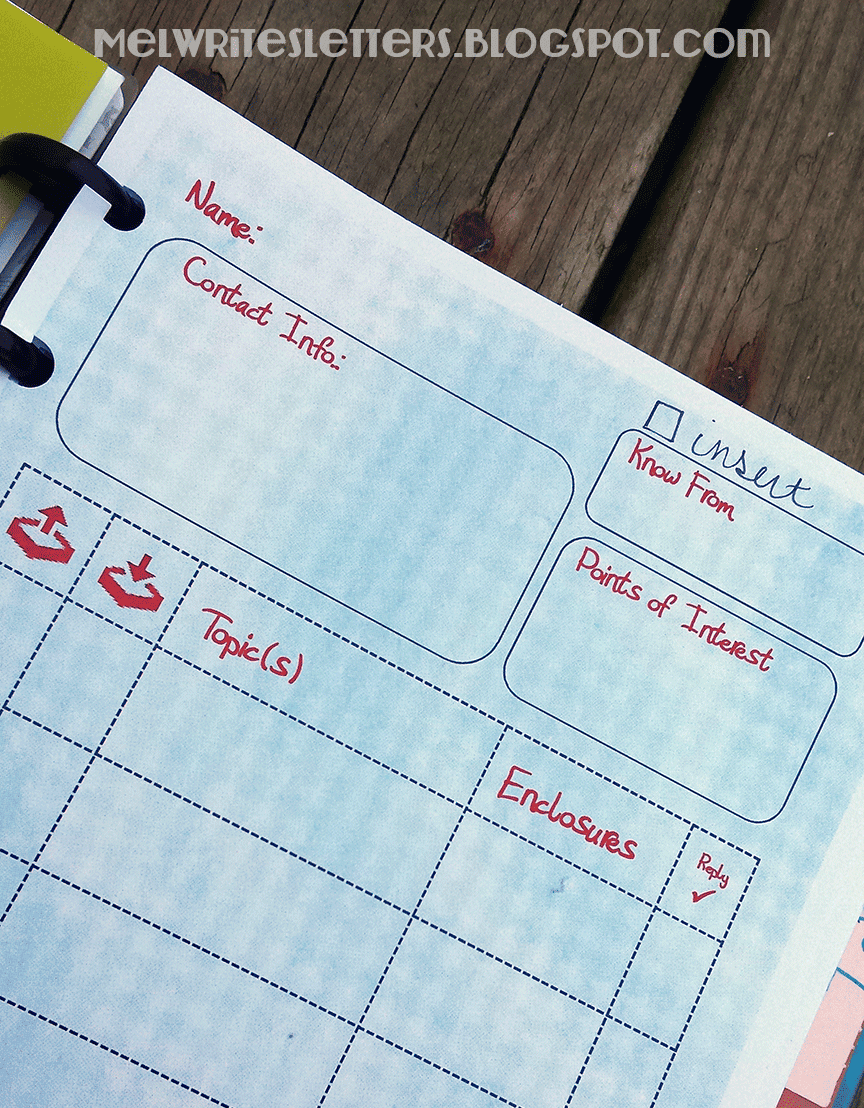 Mel Writes Letters: Pen Pal Log