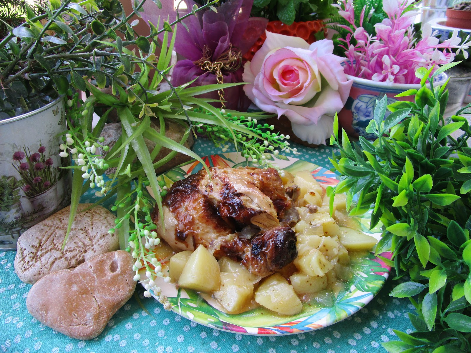COCINA DE APROVECHAMIENTO: Pollo al ast con patatitas