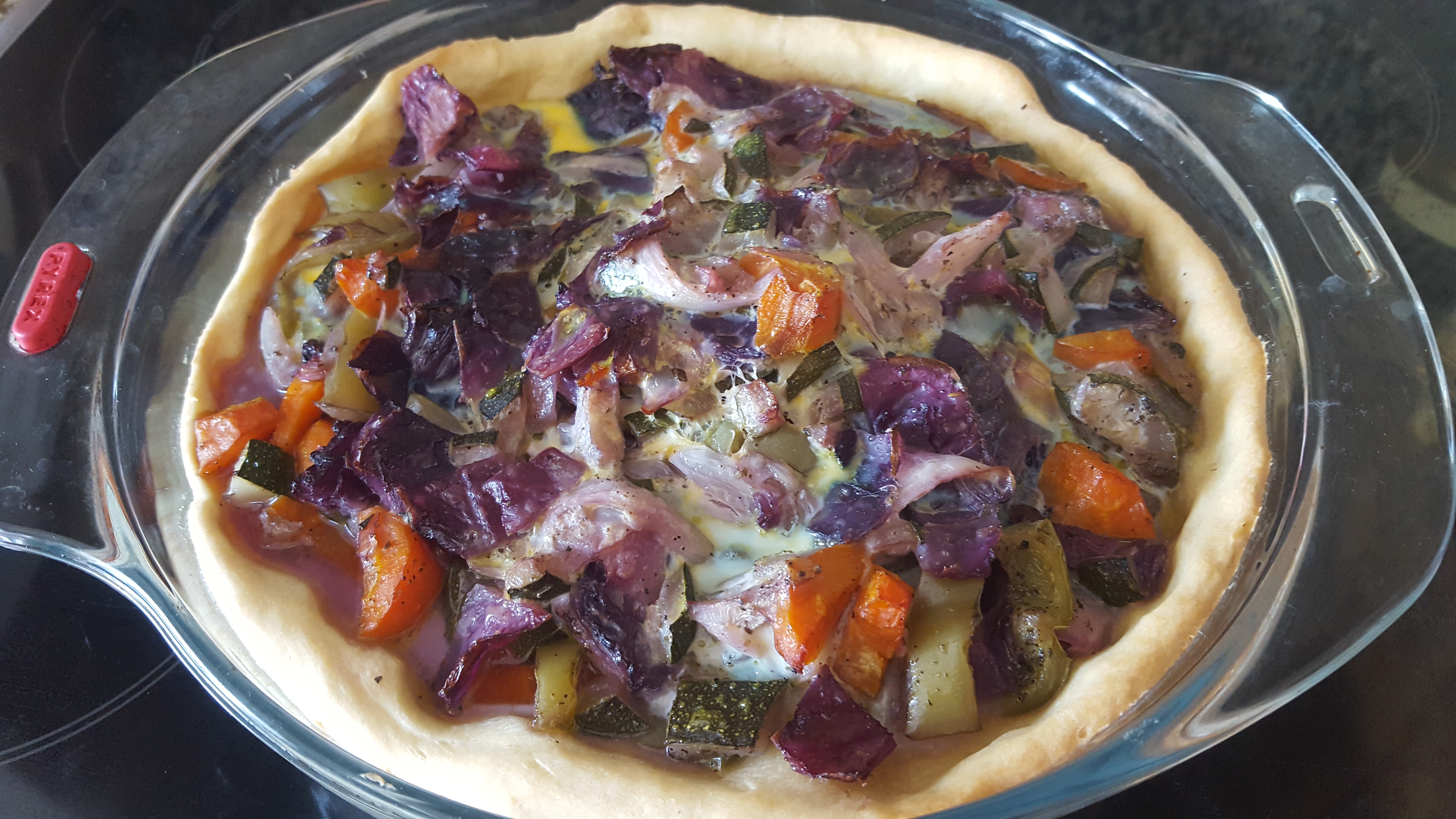 Red cabbage colourful summer quiche |Keeping it Real