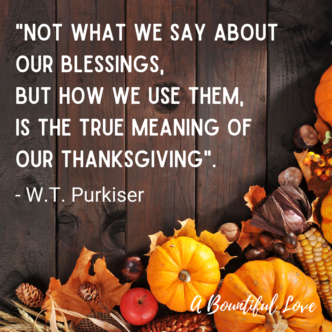 10 Best Thanksgiving Quotes - A Bountiful Love
