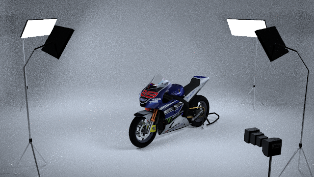Blender Cycles Render Moto GP - Layar Kerja
