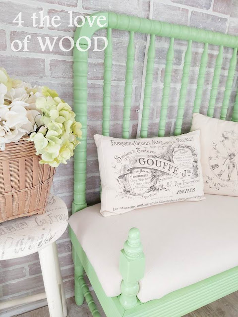 4 the love of wood: APPLE GREEN BENCH FOR SPRING - fairy tale story of ...